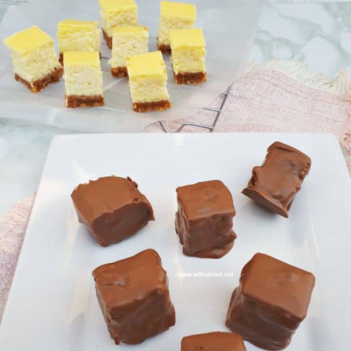 Cheesecake Bites Covered In Chocolate | With A Blast
