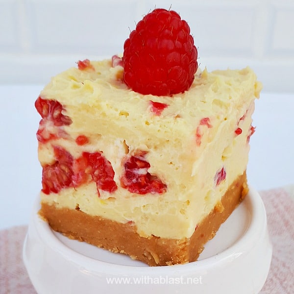White Chocolate Raspberry Cheesecake (No-Bake) | With A Blast