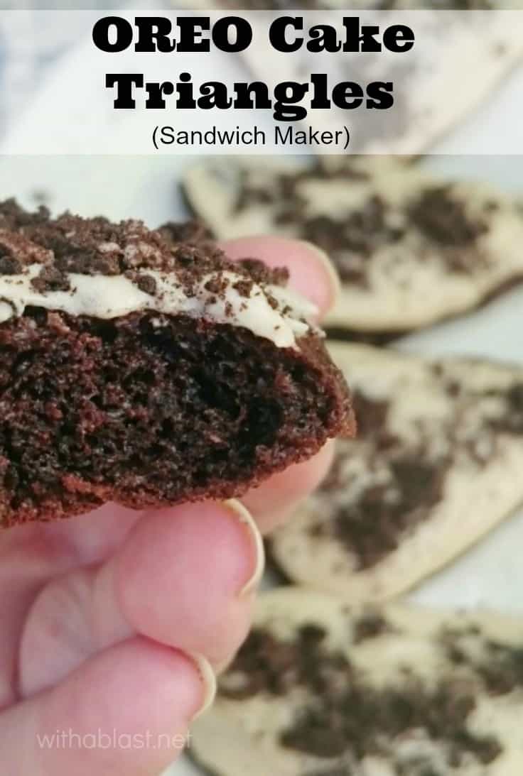 Oreo Cake Triangles (Sandwich Maker) | With A Blast