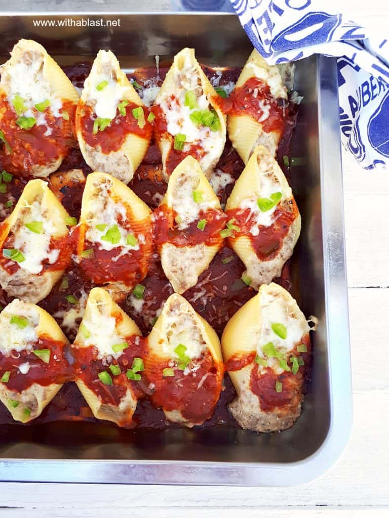 Three Cheese Stuffed Pasta Shells | With A Blast