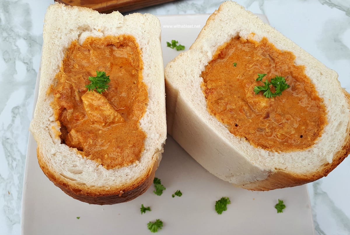 Butter Chicken Bunny Chow | With A Blast