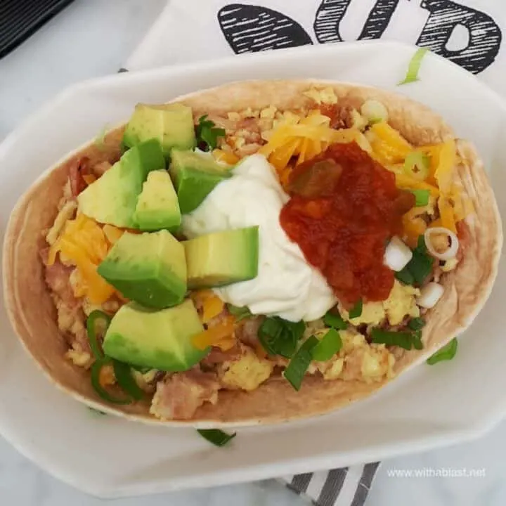 Spicy Bacon And Egg Breakfast Tacos | With A Blast
