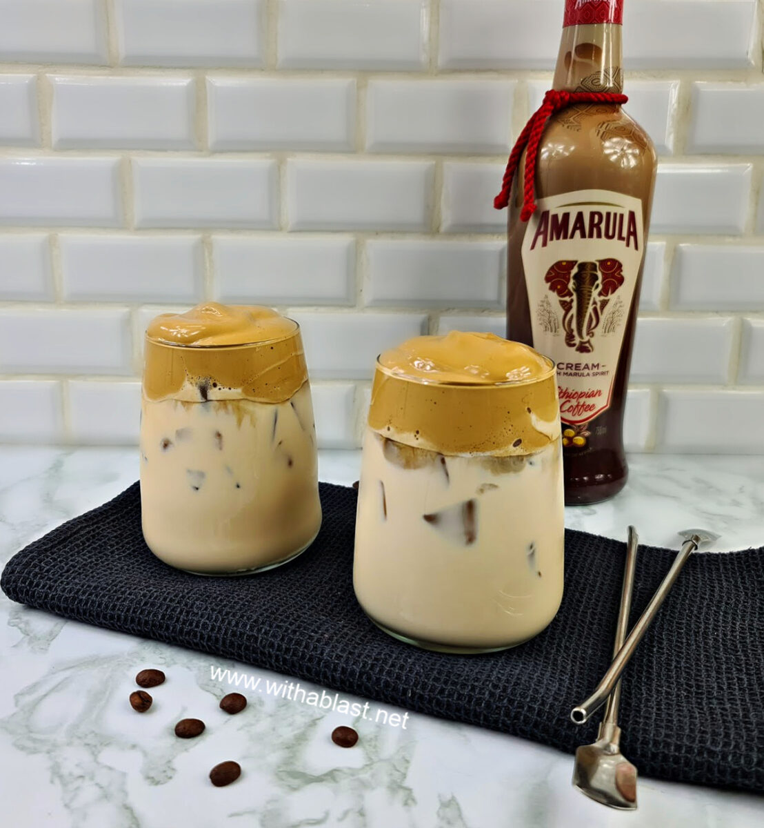 Amarula Coffee Dalgona Cocktail | With A Blast